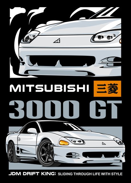 '3000 GT JDM Car' Poster by Mikhaila Poster Design | Displate
