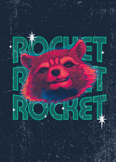 'Rocket' Poster, picture, metal print, paint by Marvel | Displate
