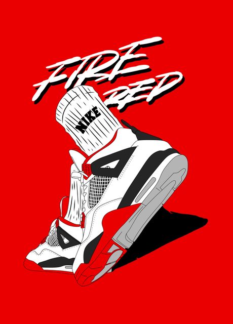 'walk with fire red' Poster by Bams Sitoro | Displate