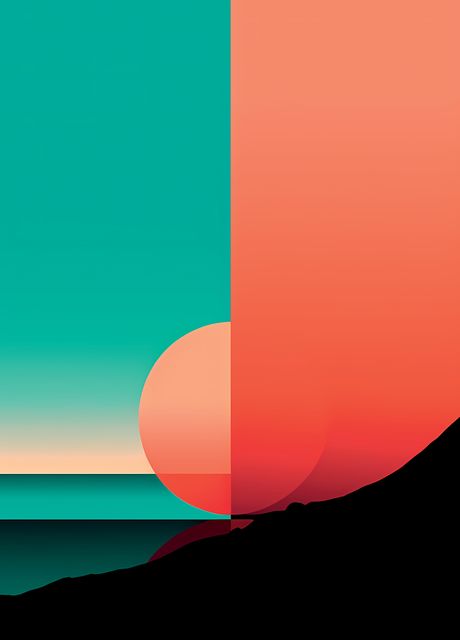 'Abstract Colorful Shapes' Poster by Mark Vincent Verallo | Displate