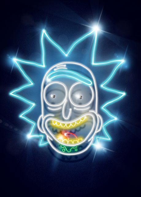 'Neon Rick' Poster by Rick and Morty | Displate