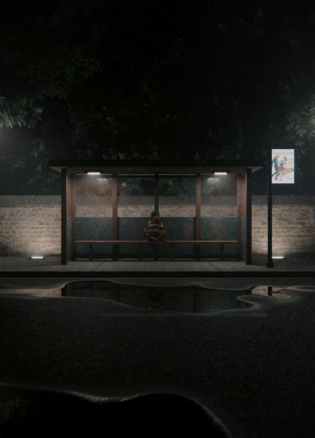 'Bus Stop 3D ' Poster by Irawan Rizky | Displate