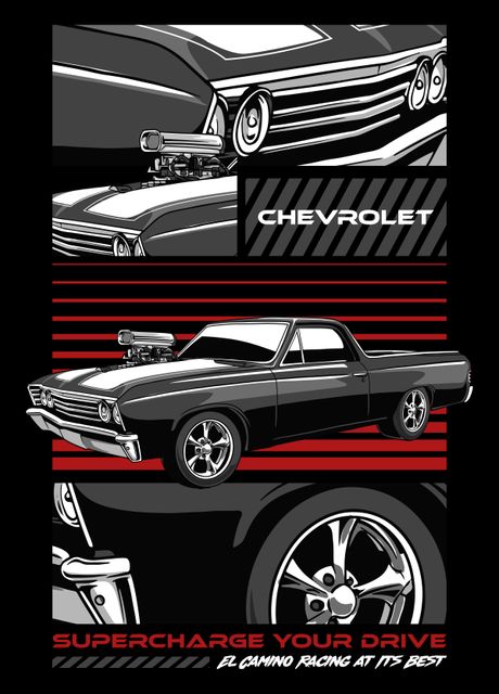 'Iconic American Car' Poster by Berkah Jaya Poster | Displate