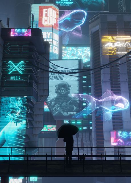 'cyberpunk city' Poster by Mdshomel | Displate