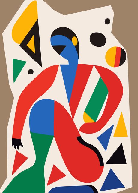 'Abstract Figure Poster Art' Poster by Omar Kanan | Displate