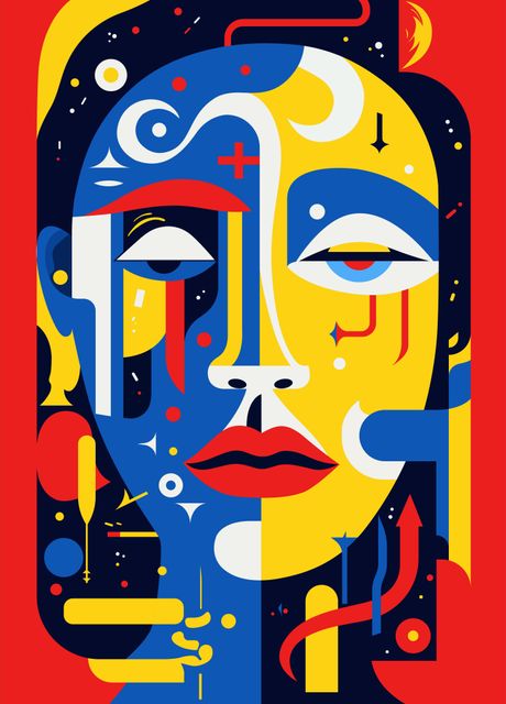 'Dadaism illustration girl' Poster by Nhan Hoang | Displate