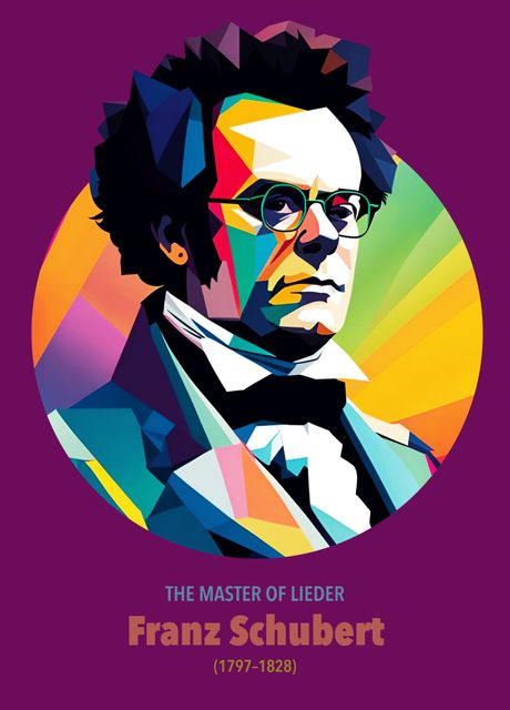 'Franz Schubert in WPAP ' Poster by Alternative Poster | Displate