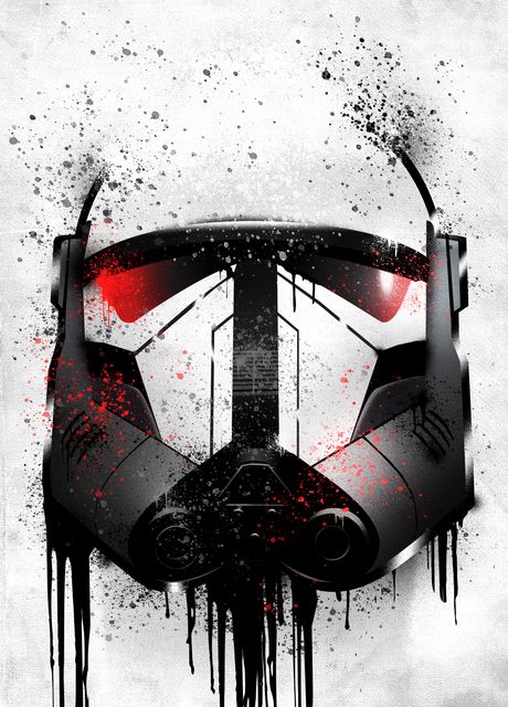'Trooper Graffiti Helmet' Poster by Star Wars | Displate