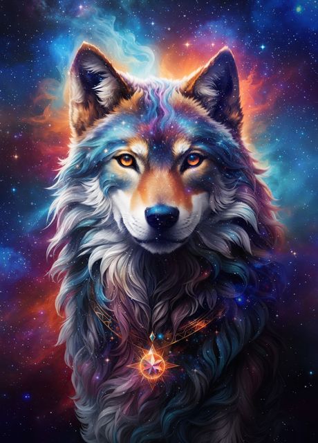 'Spirit Wolf' Poster by Cameron Gray | Displate
