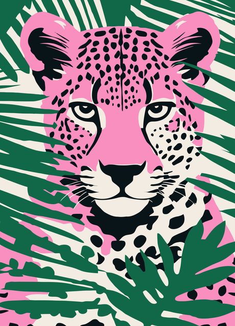 'Pink Jungle Cheetah' Poster by HyggeStudio | Displate