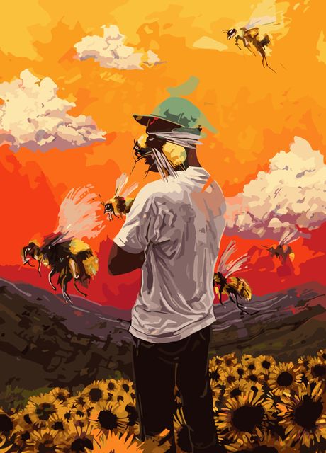 'Flower Boy Rapper Music' Poster, picture, metal print, paint by ...