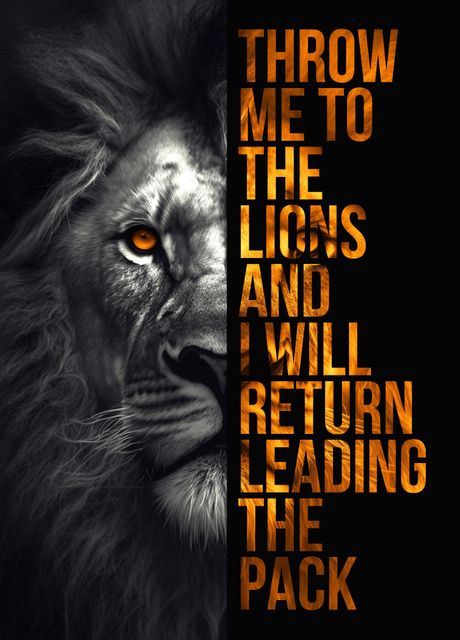 'Lion Motivational' Poster by nogar007 | Displate