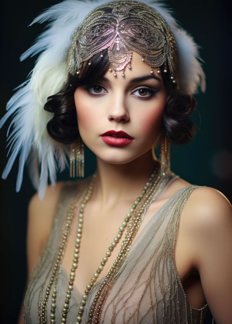 '1920s Flapper Woman 16' Poster by Matthias Hauser | Displate