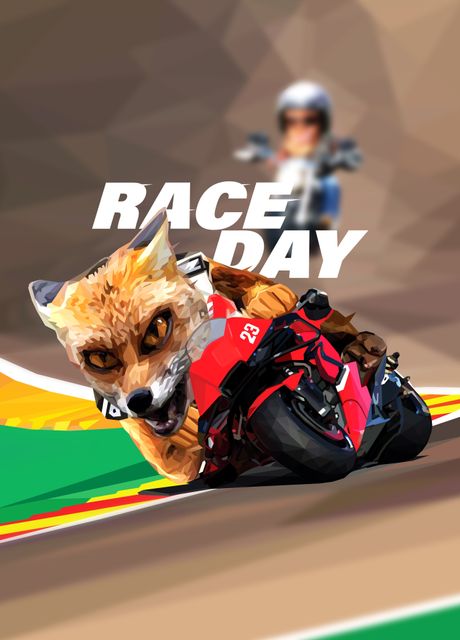 'Fox Leading Race Day' Poster by pxlG | Displate