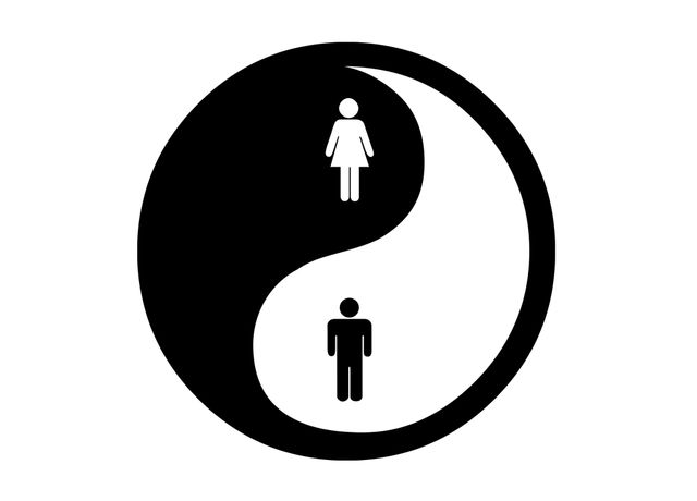 'Yin Yang Man Woman - Conceptual Artwork' Poster by Denis Marsili ...
