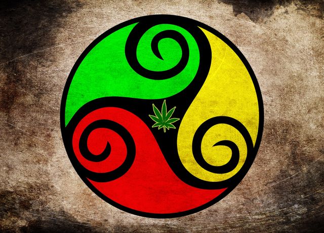 'Grunge Reggae Vibes - Cool Weed Pot Reggae Rasta Artwor ... ' Poster ...