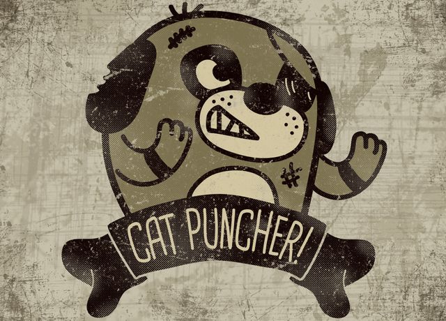 'CAT PUNCHER PUNCHES CAT!' Poster by Perry Beane | Displate