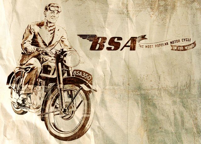 'BSA Motorcycles' Poster by Fernando Vieira | Displate
