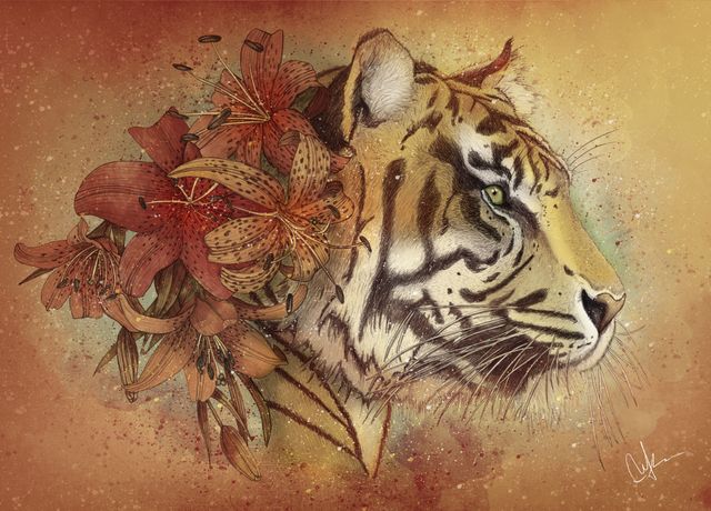 'Tigerlily' Poster by Marine Loup | Displate