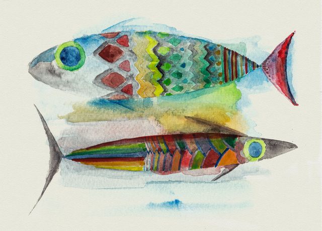 'Two fish' Poster by Det Tidkun | Displate