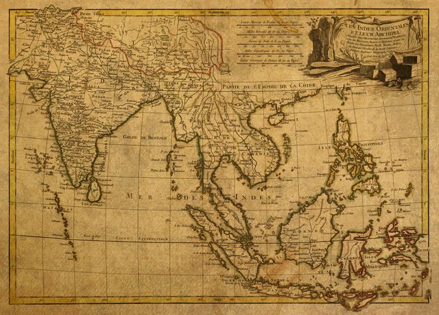 'Vintage Map Southeast Asia' Poster by Design Turnpike | Displate
