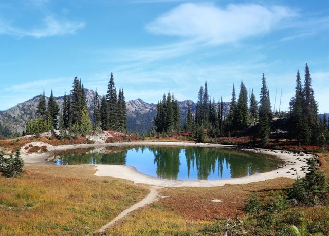 'alpine lake' Poster by Sylvia Cook | Displate