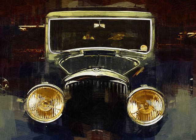 'Vintage Car Gothic Style' Poster by Mandy Collins | Displate