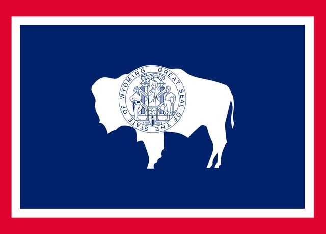 'Wyoming Flag ' Poster by Maksym Kapliuk | Displate