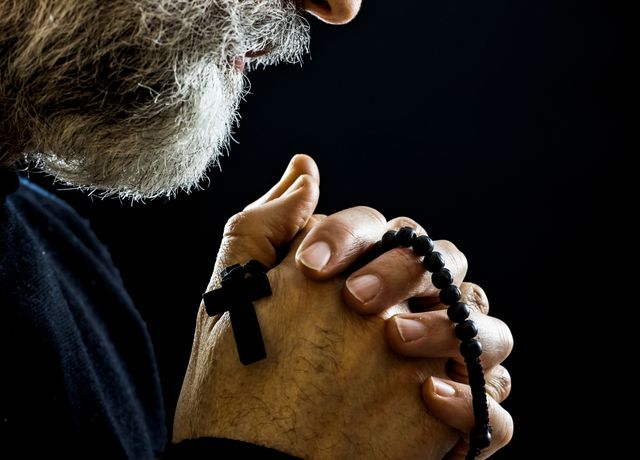 'Religious man old age rosa' Poster by Gianfranco Grenar | Displate