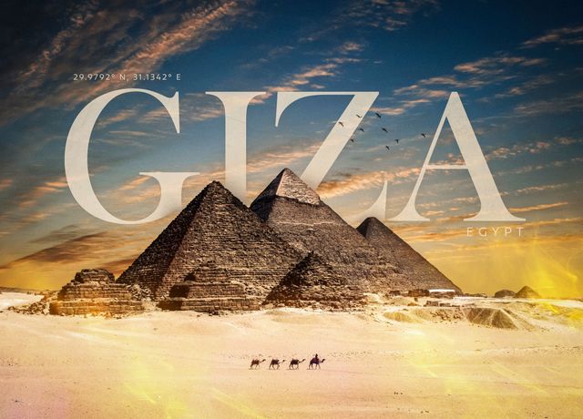 'The Pyramids Giza' Poster by Kilo Byte | Displate