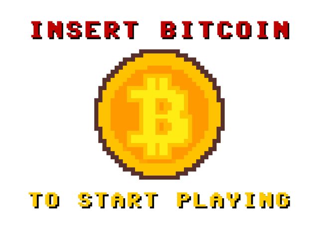 'Pixel art insert bitcoin s' Poster by Gianfranco Grenar | Displate