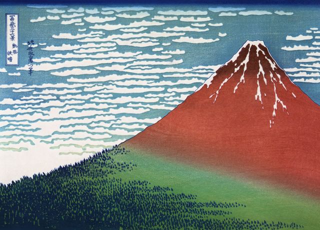 'The Red Fuji' Poster by Takeda Art | Displate