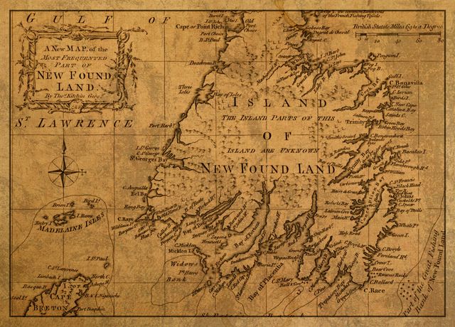 'Newfoundland Vintage Map' Poster by Design Turnpike | Displate