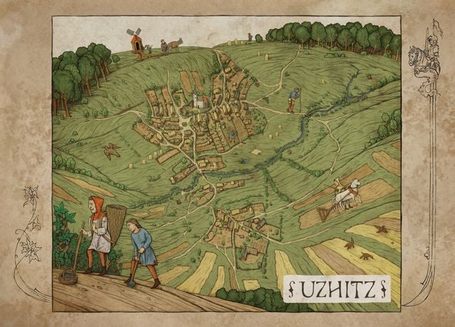 'Uzhitz Map' Poster by Kingdom Come Deliverance | Displate