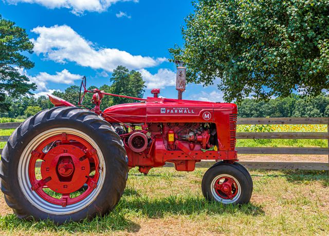 'Red Tractor' Poster by Darryl Brooks | Displate