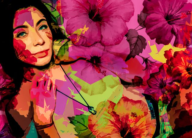 'Dani flower of light' Poster by Cristo Emilio | Displate