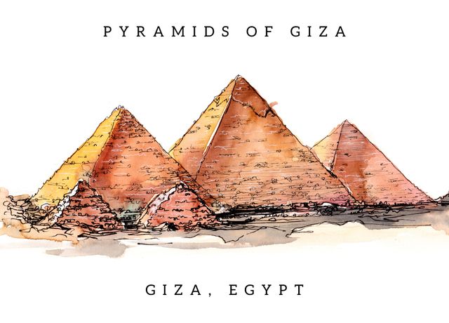 'The Great Pyramid of Giza' Poster by Turie Art | Displate