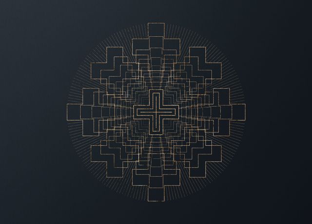 'Gold Geometric Glyph' Poster by Holy Rock Design | Displate