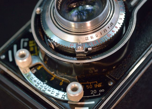 'Detail of a TLR camera' Poster by insideportugal | Displate