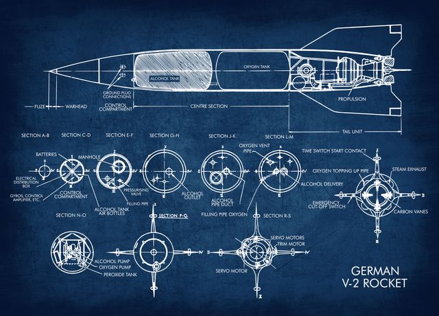 'V2 ROCKET LANDSCAPE' Poster by Atomic Chinook | Displate
