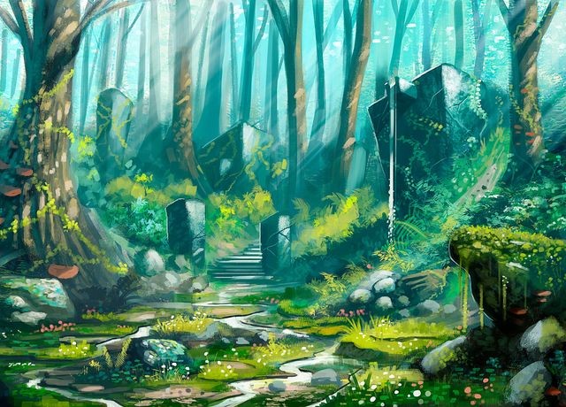 'Colorful Forest' Poster, picture, metal print, paint by syntetyc ...