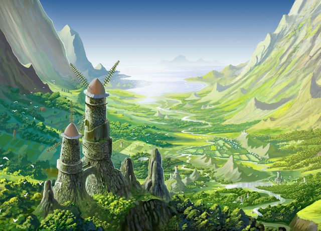 'The valley of the wind' Poster, picture, metal print, paint by ...