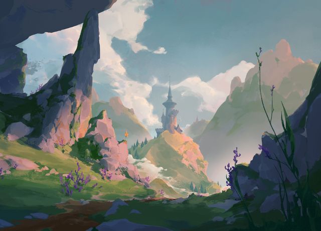 'The old Hills Tower' Poster by Florian Herold | Displate