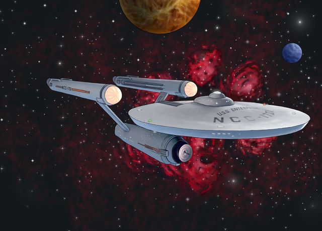 'USS Enterprise' Poster, picture, metal print, paint by Star Trek ...