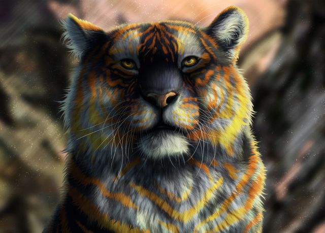 'Inverted Tiger' Poster by KhaliaArt | Displate
