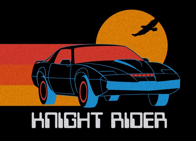 'KITT minimal illustration' Poster by Knight Rider | Displate