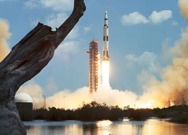 'Saturn V Launch' Poster by Galaxy Images | Displate