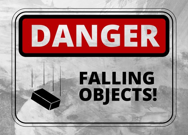 'falling object warning' Poster by Bestselling Displate | Displate