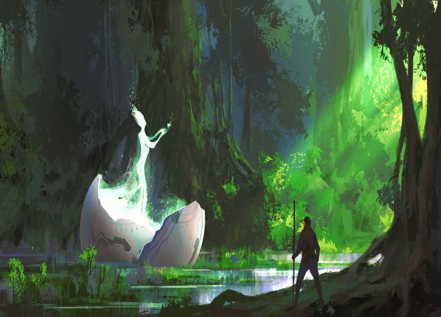 'Alien in the forest' Poster by Color Art | Displate