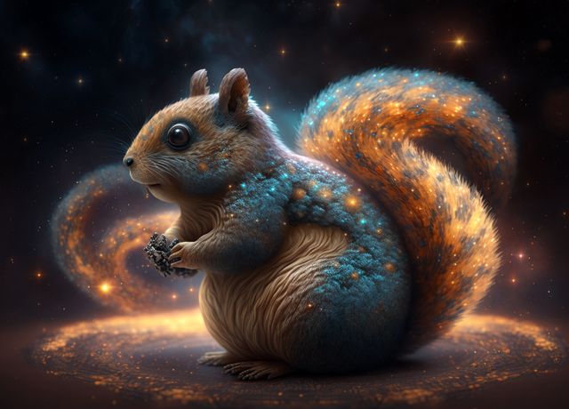 'Spirit Animal Squirrel' Poster by Jiri Hodecek | Displate